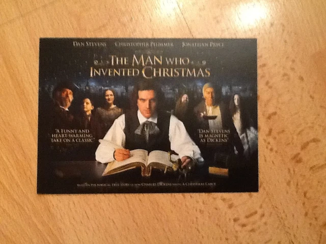 PROMOTIONAL FILM CARD U.k Cinemas 2017 . The Man Who Invented Christmas ...
