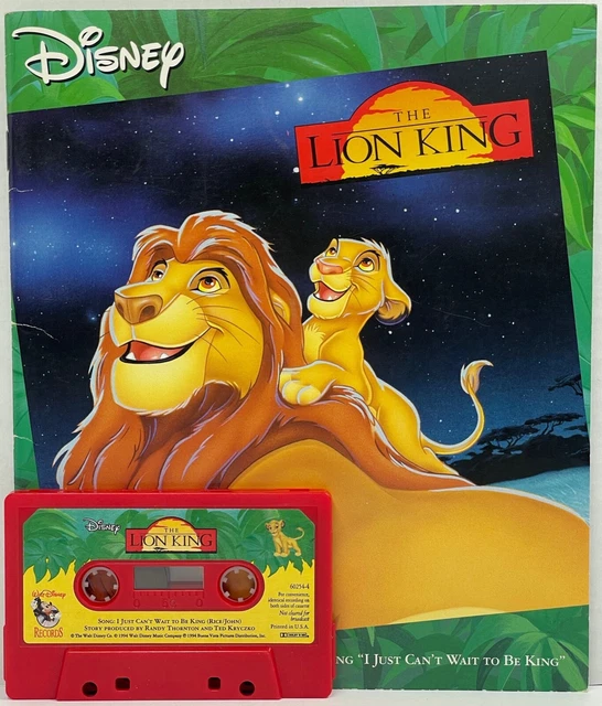 VINTAGE DISNEY 1994 Cassette Tape & Storybook Read Along - The Lion ...
