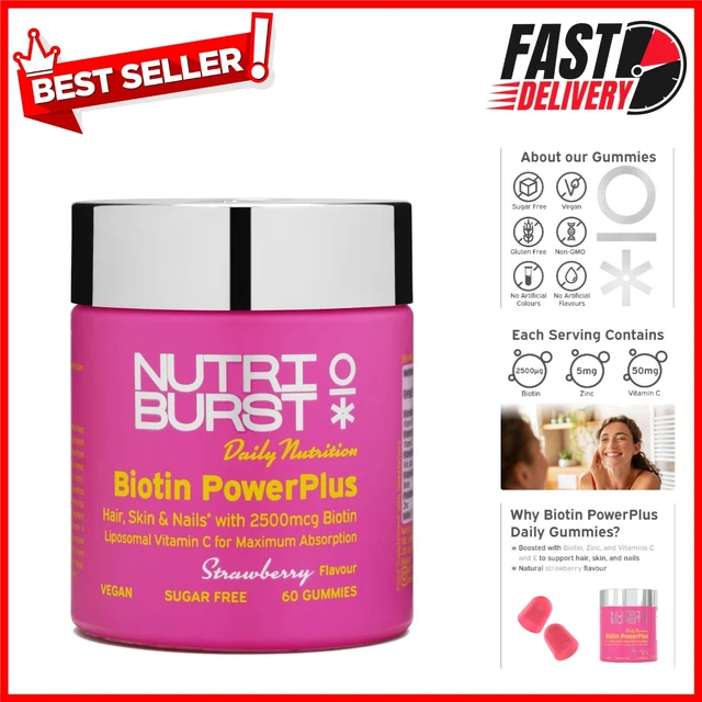 BIOTIN POWER PLUS - Biotin 2500mcg + Liposomal Vitamin C for Healthy ...