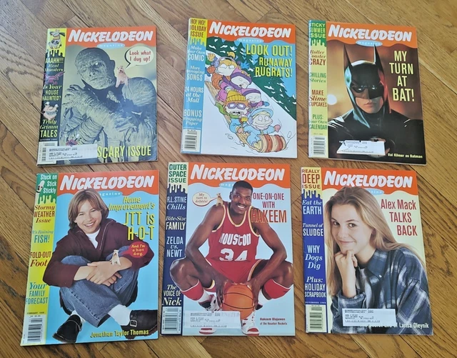 VINTAGE NICKELODEON MAGAZINE Lot 6 Issues 1995 & 1996 90s Favorites JTT ...