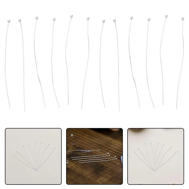 200 PCS FLEXIBLE Ball Needle Beads Pins for DIY Crafts Bracelet Jewelry ...