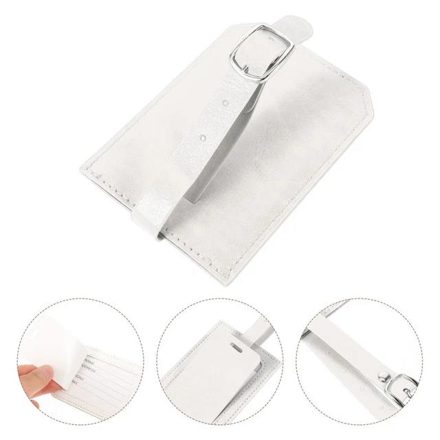 LUGGAGE TAG PORTABLE Baggage Tag PU Luggage Hanging Label Travel ...