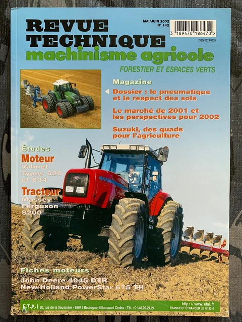 REVUE TECHNIQUE TRACTEUR MASSEY FERGUSON 8200 - Moteurs John Deere New Holland EUR 30,00 ...