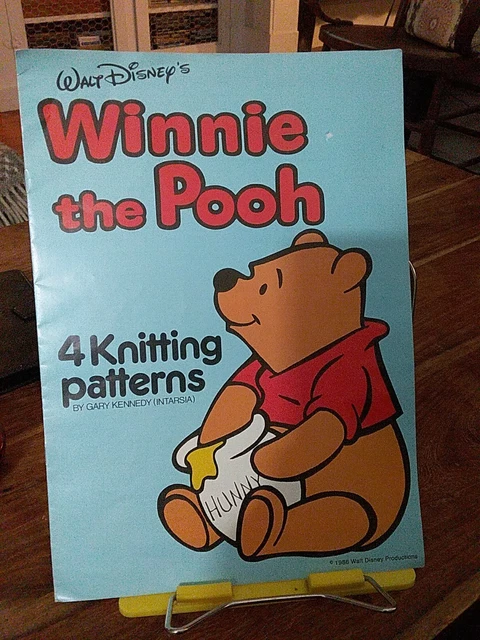 RARE INTARSIA WALT Disney's Winnie The Pooh 4 Knitting Patterns All ...
