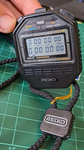 VINTAGE (AUG 1987) Quartz Digital Stopwatch SEIKO S021-5000 Japan *NEED FIX* EUR 67,10 - PicClick IT