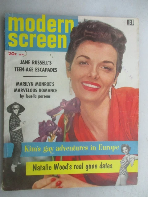 MODERN SCREEN - Movie Fan Magazine - September 1956 Issue Jane Russell ...