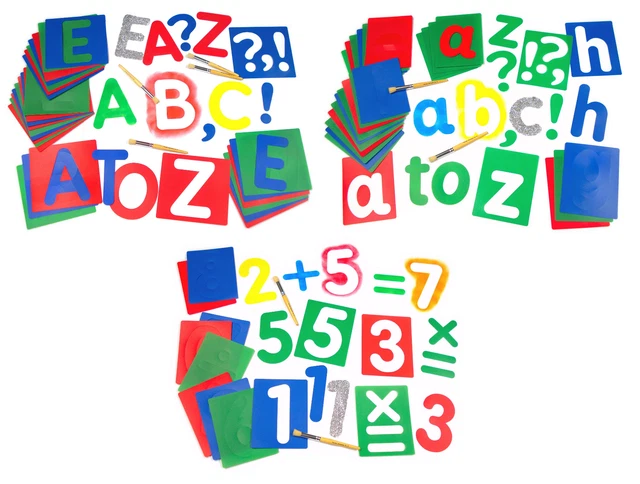 LARGE ALPHABET LETTER Stencils Cut Out Templates Upper Lower Case LARGE ALPHABET LETTER Stencils Cut Out Templates Upper Lower Case