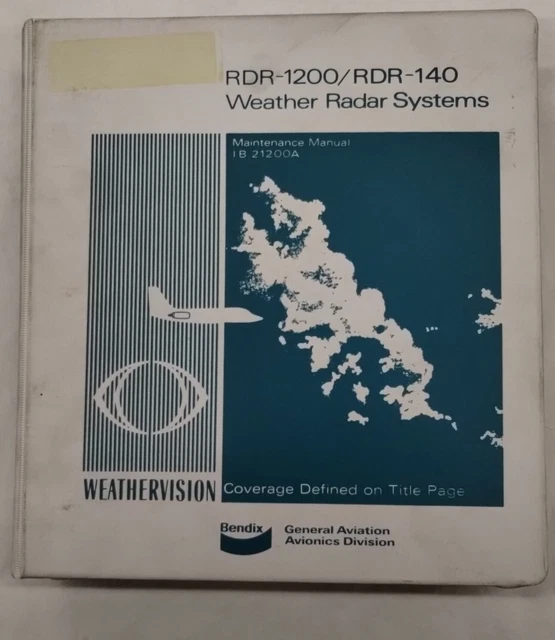 BENDIX RDR 1200/RDR-140 Weather Radar Systems Maintenance Manual-Original EUR 34,25 - PicClick IT