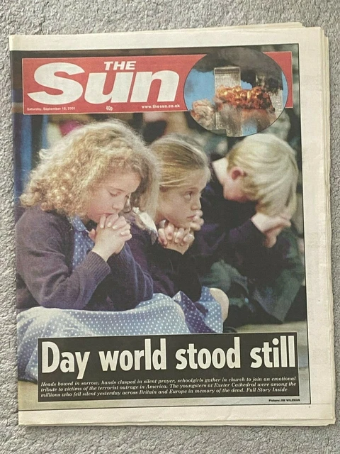 9/11 WORLD TRADE Center Aftermath The Sun UK Zeitung 15. September 2001 ...