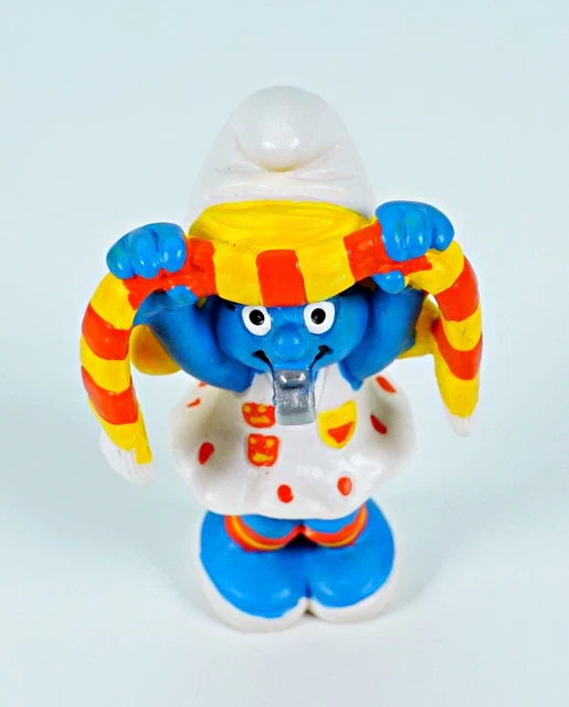SCHLEICH SMURFS FIGURE Smurfette Cheer Leading Outfit Whistle Scraf 2.5 ...