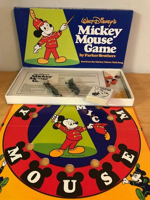 1976 WALT DISNEY MICKEY MOUSE GAME Parker Brothers Playmate BASED ON ...