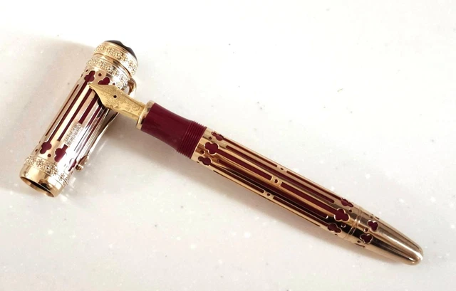 MONTBLANC CATHERINE II Patron Series fountain pen 18K GOLD M nib ...