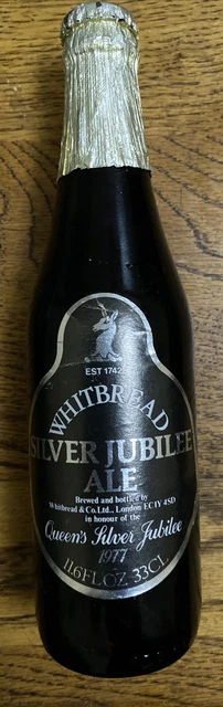 VINTAGE WHITBREAD BREWERY Royal Silver Jubilee 1977 Beer Bottle £9.99 ...