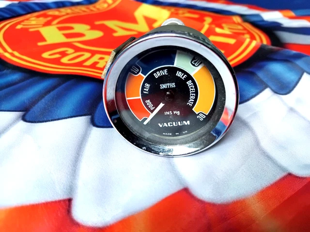 CLASSIC MINI COOPER S Vacuum Gauge Nos Dial Rare Works Bmc Downton Mk1 ...