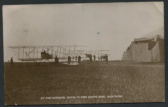 WW1 - ROYAL Flying Corps Base Montrose- 'At The Hangars'' (R5136) £12. ...