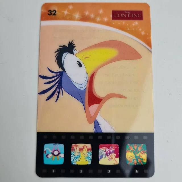 WOOLWORTHS DISNEY MOVIE Stars Projector Cards The Lion King cards 31-36 ...