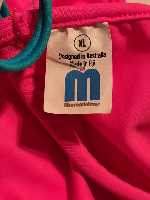 NEW WICKED WEASEL Microminimus 312 Flamingo Bikini Top - Neon Pink/Blue ...