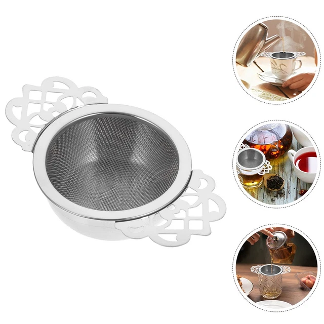DOUBLE HANDLES TEA Filter Loose Infuser Metal Strainer Fine Mesh $18.88 ...