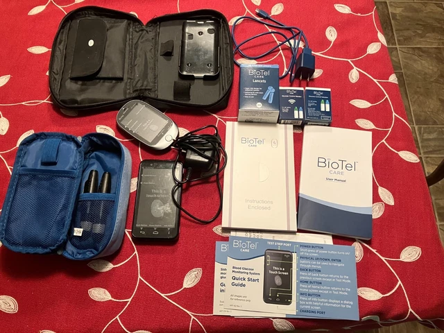 BIOTEL CARE BLOOD Glucose Monitoring System TM0008 Qty 2 Used with ...