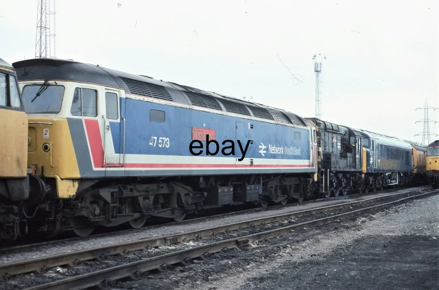 35MM RAILWAY SLIDE- BR Diesel Loco Class 47. 47573 @ Tinsley £2.99 ...