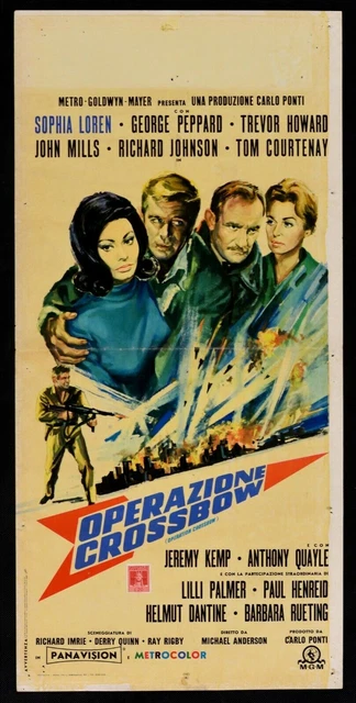 OPERATION CROSSBOW MOVIE Poster Sophia Loren Peppard Howard Mills ...