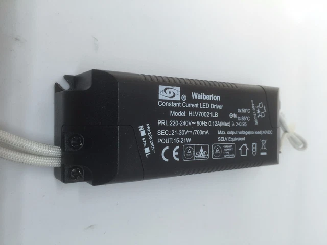 WAIBERLON CONSTANT CURRENT LED Driver HLV70021LB 15-21W EUR 39,00 ...