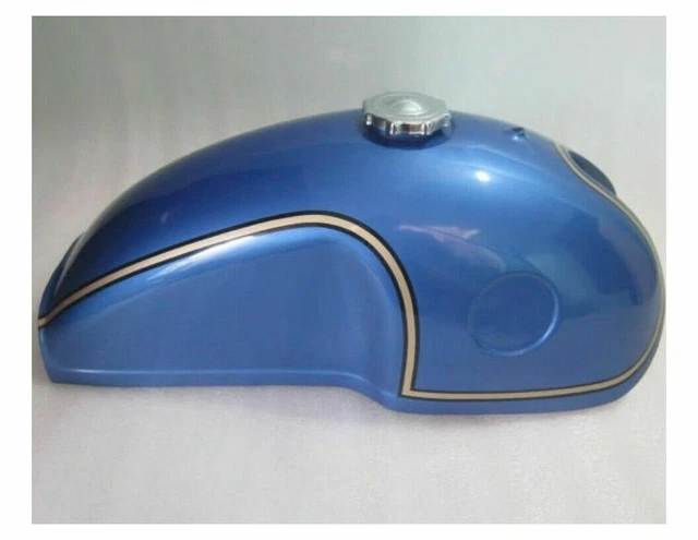 BENELLI MOJAVE KAWASAKI Ducati Yamaha Cafe Racer Blue Painted Fuel Tank ...