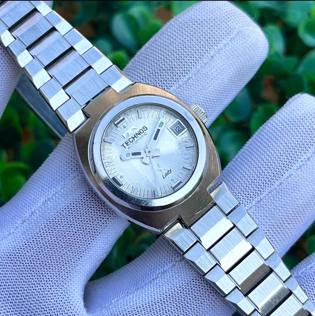 VINTAGE TECHNOS LADY Star Automatic 25 Jewels Swiss Made Ladies Watch Cal. 2671 £91.78 - PicClick UK