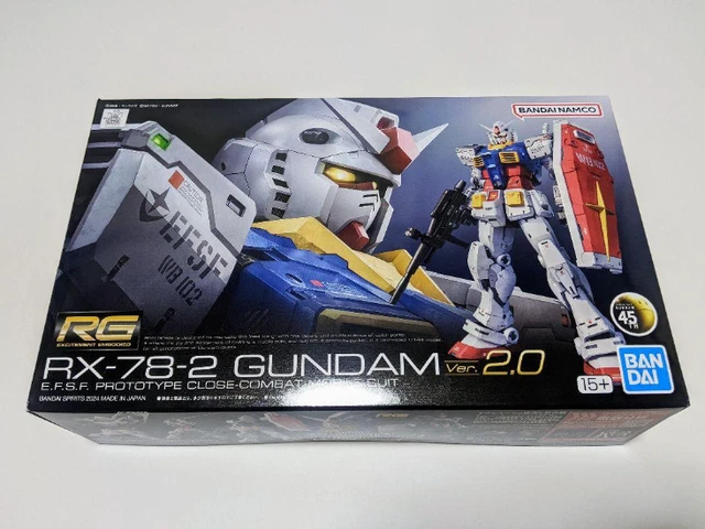 BANDAI MOBILE SUIT Gundam RG RX-78-2 Gundam Ver.2.0 1/144 £68.65 ...