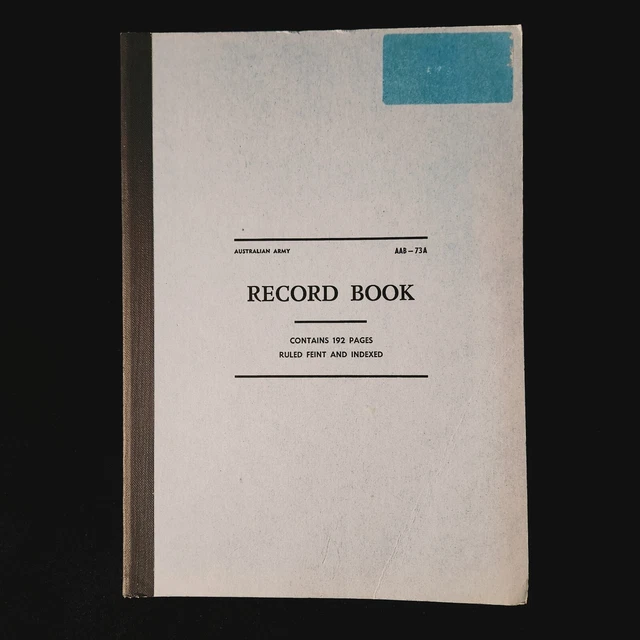 VINTAGE AUSTRALIAN ARMY Record Book AAB-73A (Early 1960s) Rare War ...