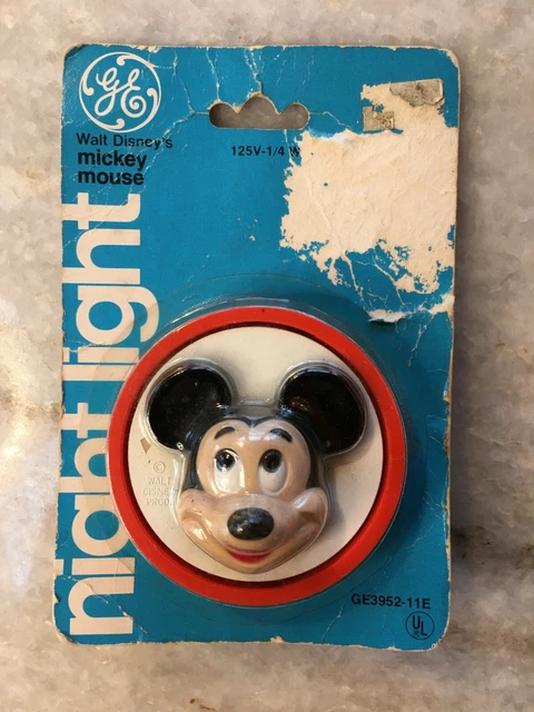 VINTAGE 1977 GENERAL Electric Walt Disney’s Mickey Mouse Night Light ...