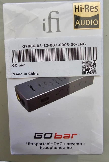 IFI GO BAR Ultraportable DAC + preamp + headphone amplifier Hi-Res £36. ...
