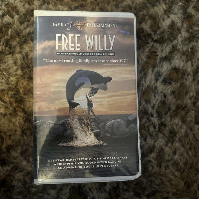 FREE WILLY VHS Video Tape Original 1st Movie VTG Clamshell Case - Pre ...