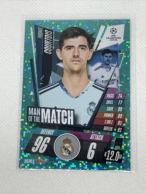THIBAUT COURTOIS MOTM8 Man of the Match Card Match Attax EXTRA 2020/21 ...
