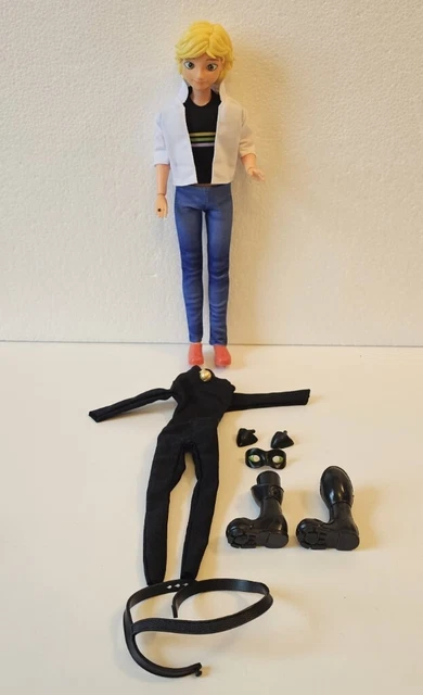 MIRACULOUS LADYBUG: CAT Noir Adrien superhero secret fashion poseable ...