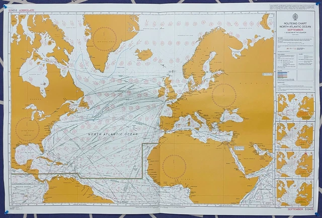 AMIRAUTÉ SEPTEMBRE 5124 (9) Routeing Tableau Nord Atlantique Océan ...