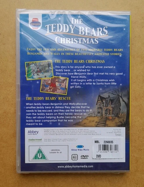THE TEDDY BEARS Christmas DVD - 1992 Classic Animated Adventure - New ...