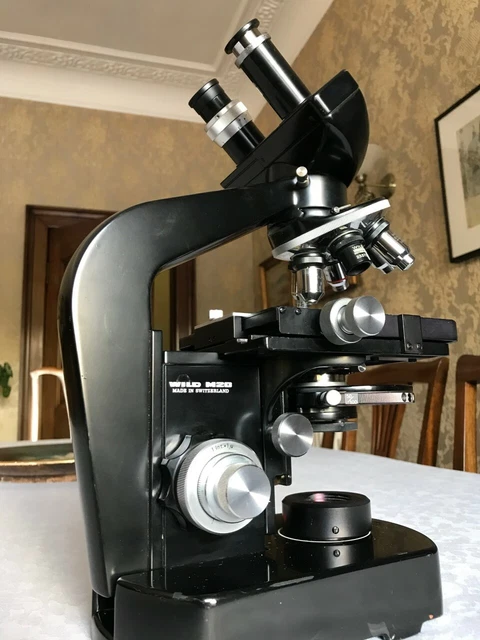 WILD HEERBRUGG M20 Microscope with Phase Contrast, 6 Objective Lenses ...