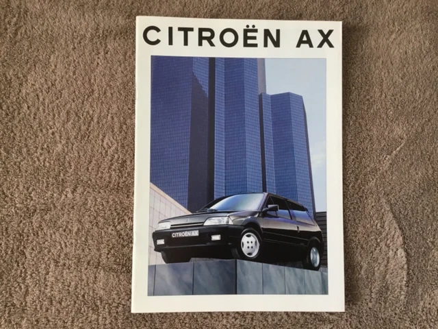 RARE VINTAGE CITROEN AX glossy sales brochure Aug 1993 - 27 colour ...