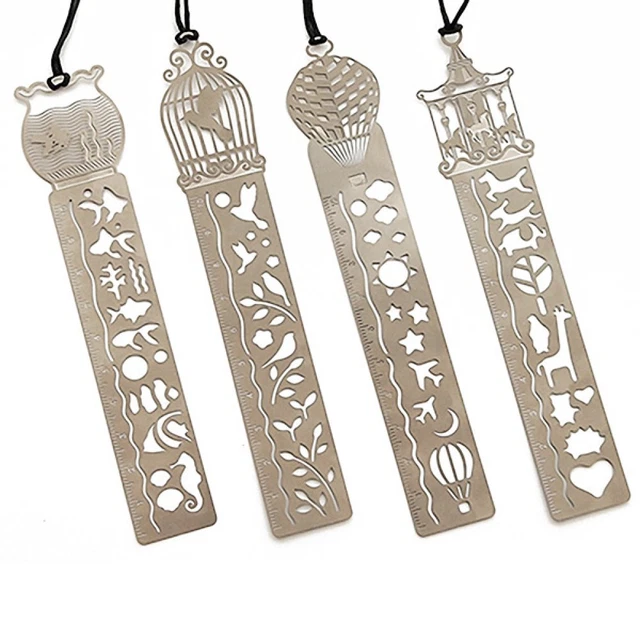 4 PCS BOOKMARK Template Line Stencils for Journaling Rulers Drawing $19 ...