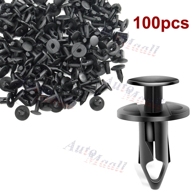 100PCS CLIPS FOR 8mm Hole GM Saturn Ford Chrysler Dodge Jeep Plymouth ...