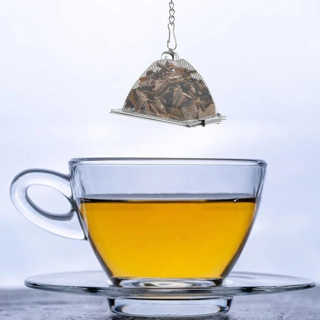 2 PCS METAL Tea Infuser Pyramid Shape Tea Strainer for Tea Filtering ...