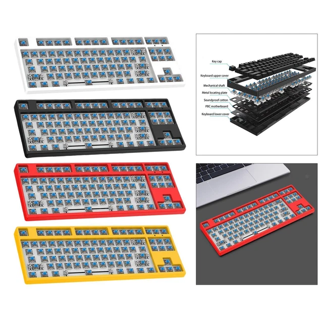 DIY WIRED MECHANICAL Keyboard Kit with , with 1.5M Cable, Plug and Plug ...