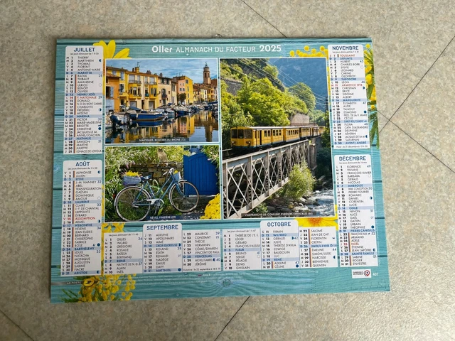 CALENDRIER ALMANACH LA poste 2025 région EUR 4,00 - PicClick FR
