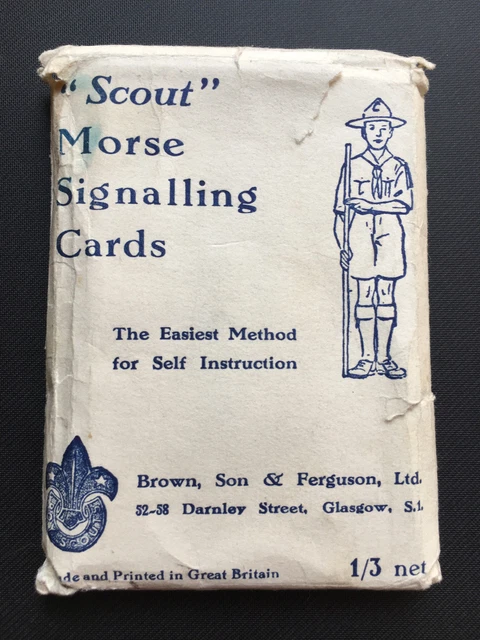 VINTAGE BOY SCOUT morse code signalling cards £5.00 - PicClick UK