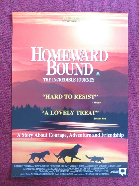 HOMEWARD BOUND: THE Incredible Journey Vhs Video Poster Disney Don ...