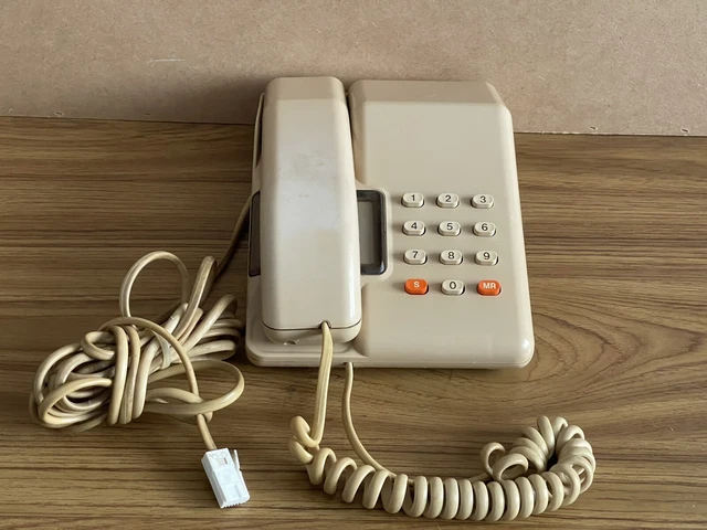 VINTAGE BRITISH TELECOM Landline Telephone Handset BT Viscount Beige ...