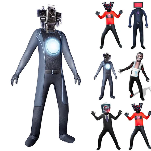 SKIBIDI TOILET TV Man Cameraman Speakerman Kids Boys Jumpsuit Halloween ...