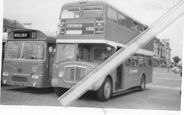 EAST KENT BUS Photograph Aec Regent V Gjg 739 D Folkestone 1974 ...