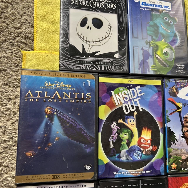 8 DISNEY DVDS Bolt Up Tron Inside Out Atlantis Monsters Inc Nemo ...